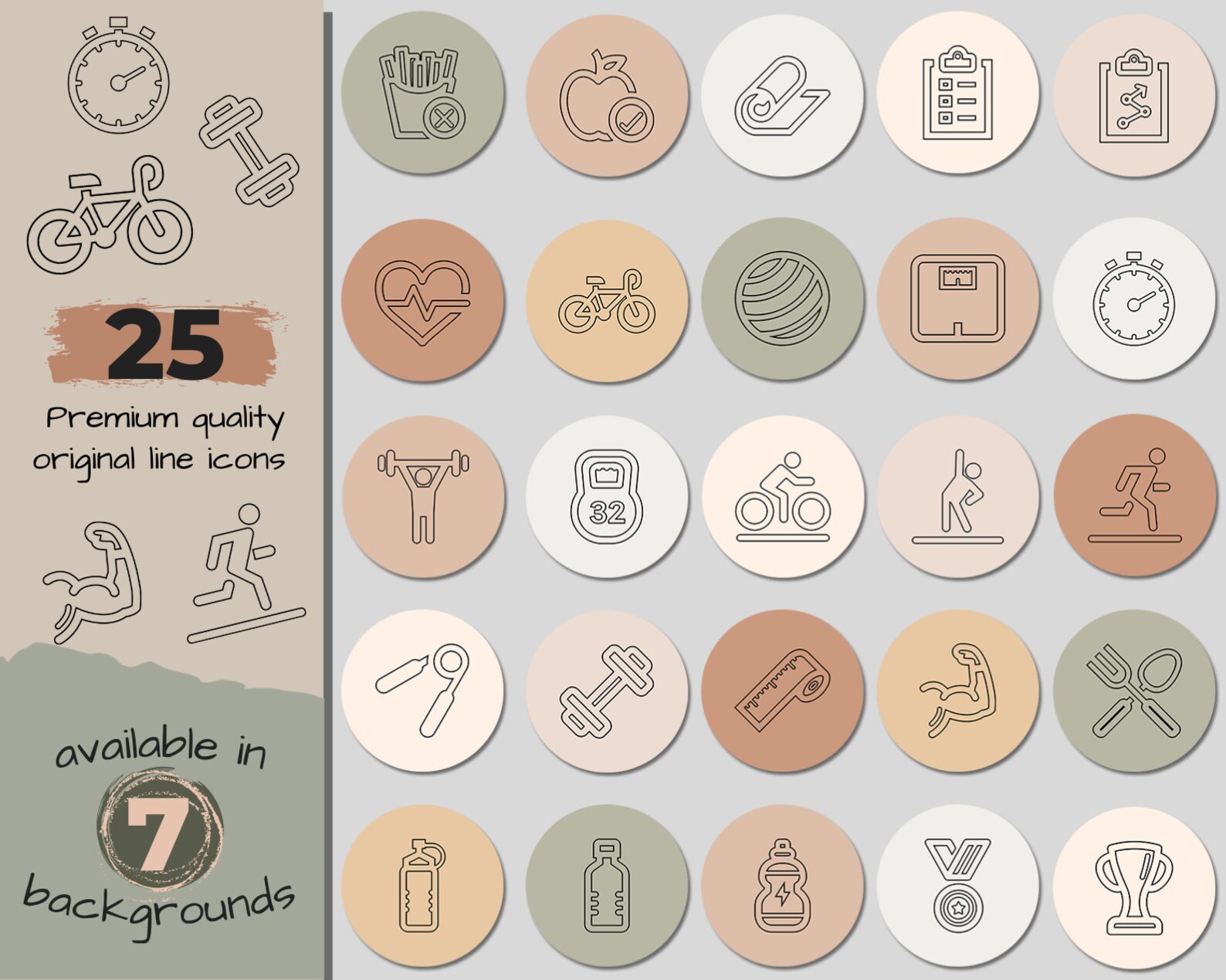 Fitness Instagram Story Highlight Icons Exercise Gym Health - Etsy