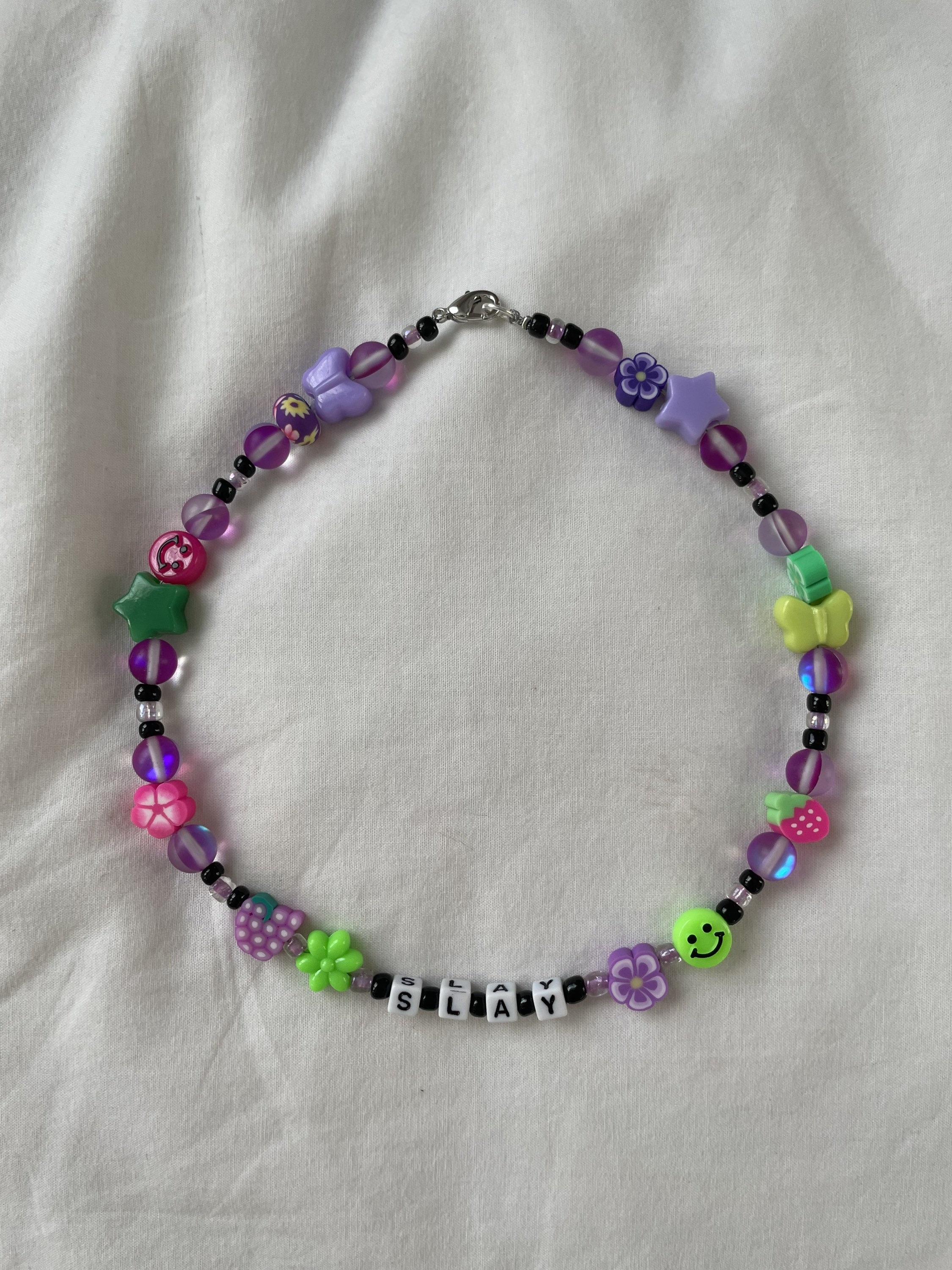 Y2K Word Message Beaded Necklaces - Etsy
