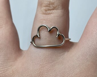 Little Silver Cloud Ring With Sterling Silver Band - Etsy