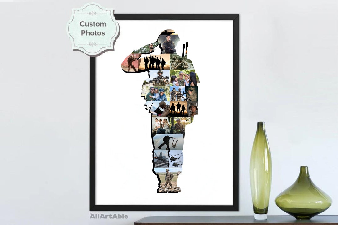 Custom Military Soldier Photo Collage - Personalized Patriotic ...