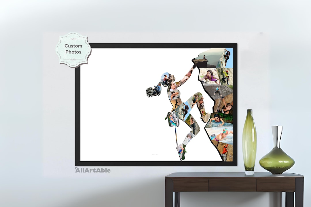 Custom Rock Climber Woman Photo Collage - Personalized Gift for ...