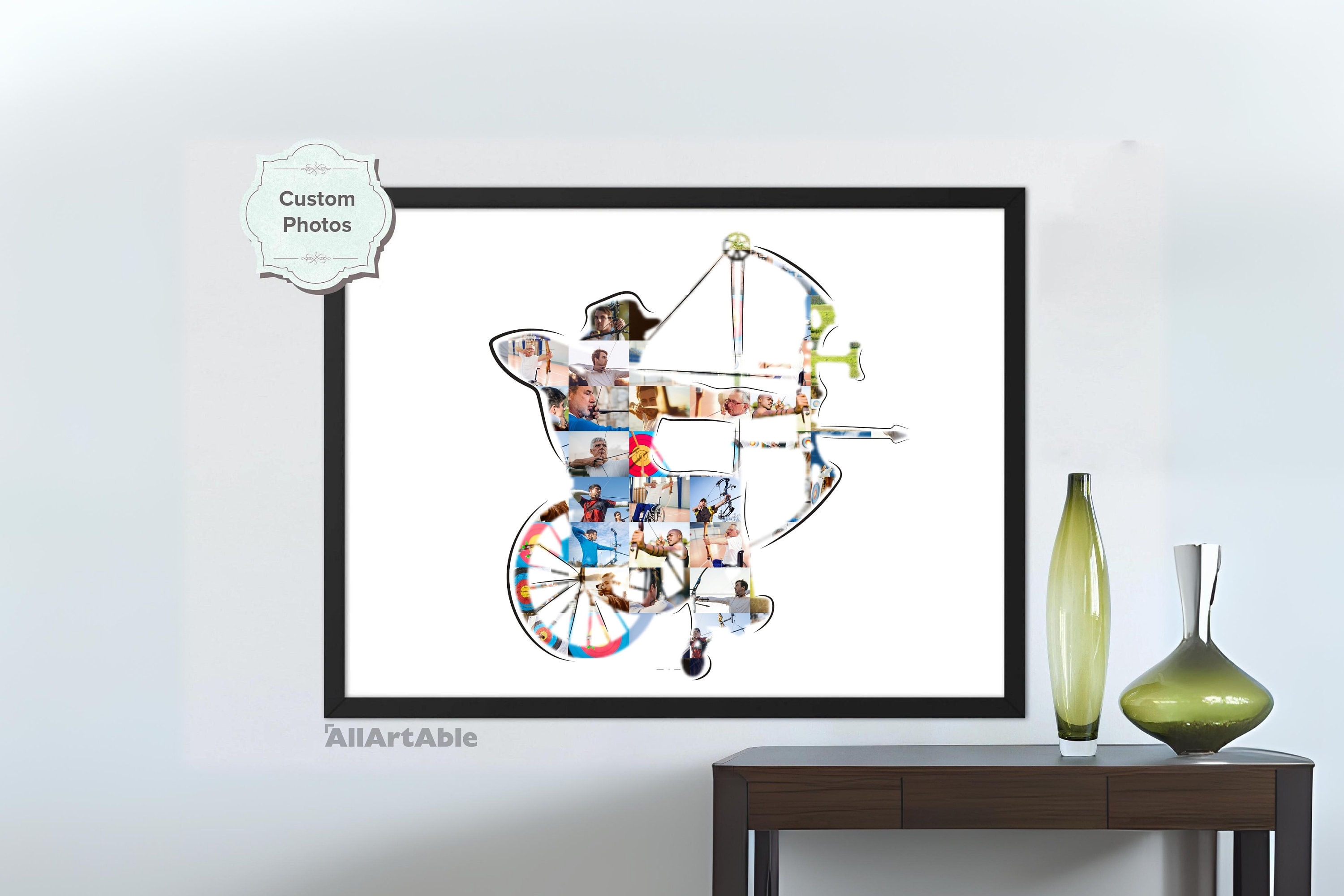 Custom Archery Man in Wheelchair Photo Collage - Unique Personalized ...