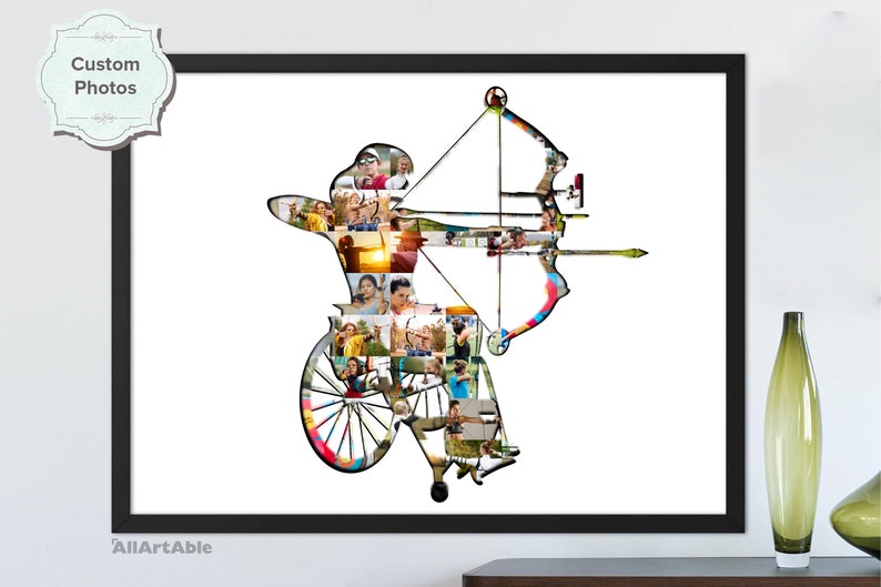 Custom Archery Woman in Wheelchair Photo Collage - Unique Personalized ...