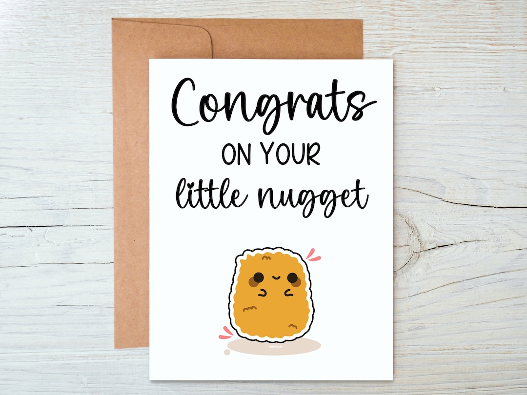 Congratulations on Your Little Nugget Card, A2 Sized Greeting Card for ...