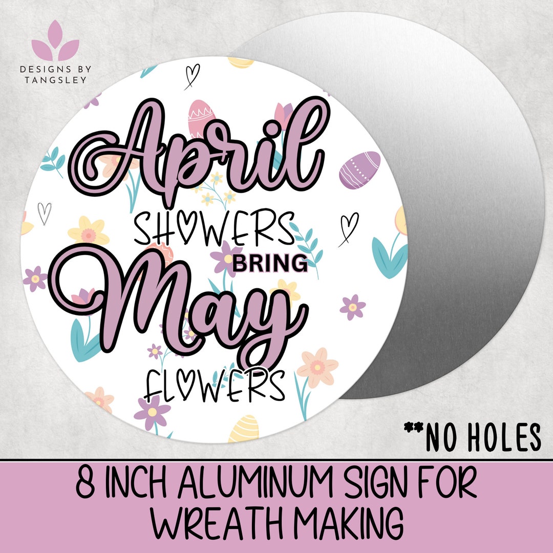 Spring 8 Inch Aluminum Sign for Wreath Makers. Center for Sweet Mesh ...