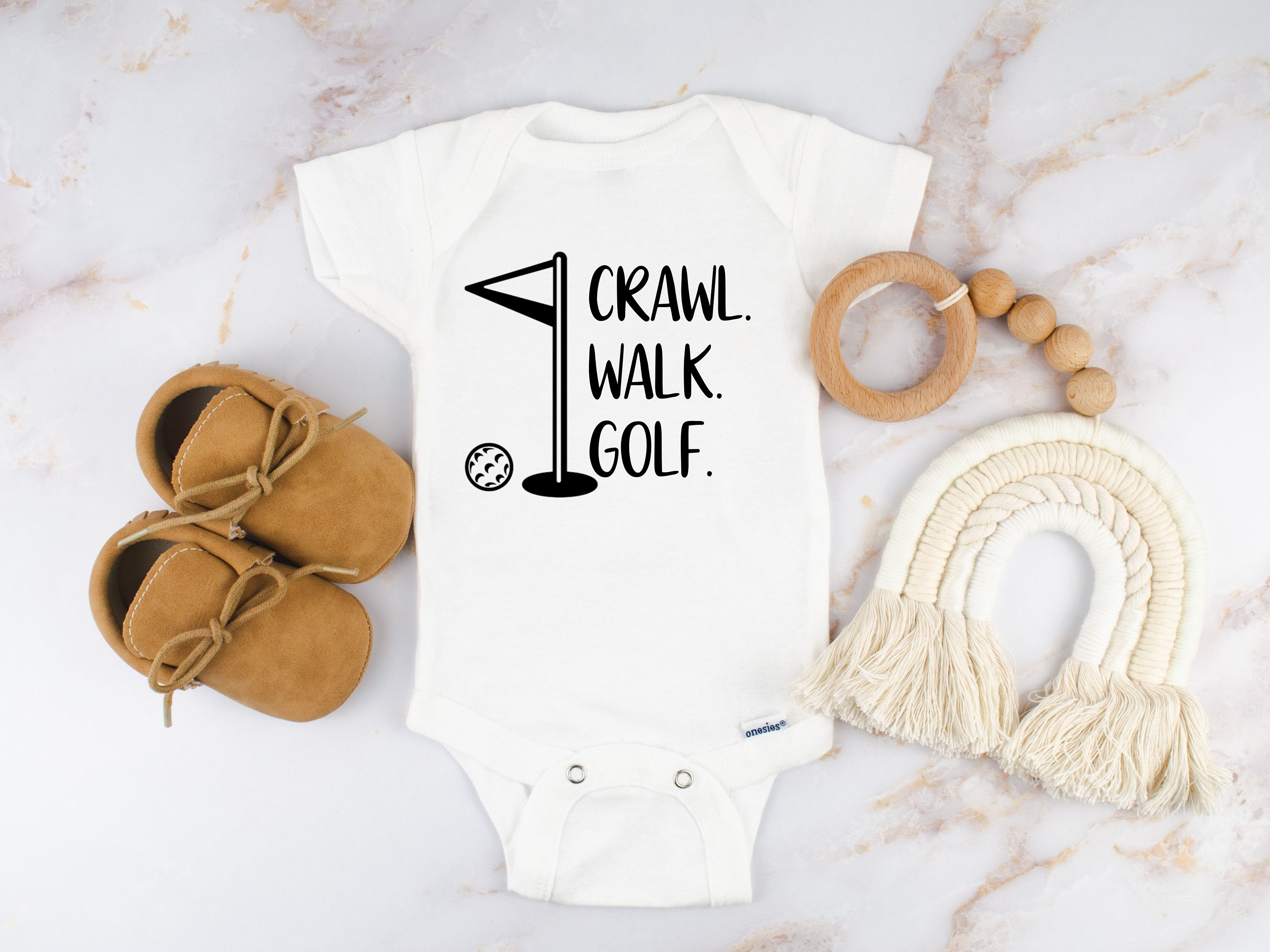 Crawl Walk Golf Onesies®, Gift for Baby, Cute Infant Clothing, New Baby ...
