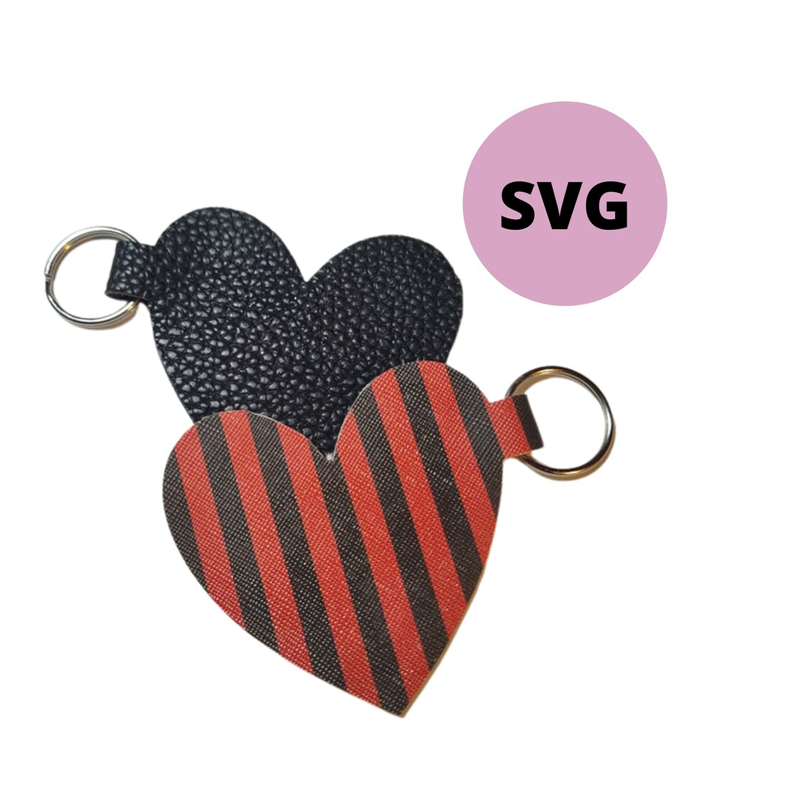 Heart keychain SVG Keychain template for Cricut and | Etsy