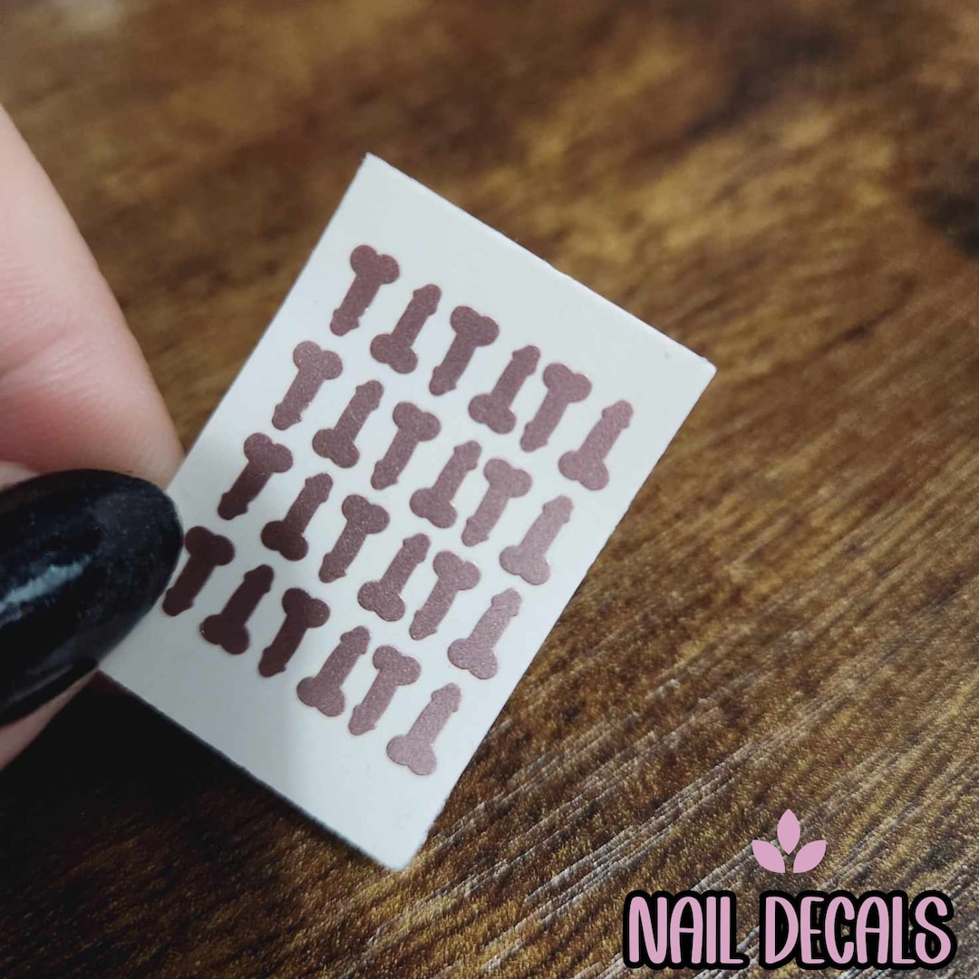 Penis Nail Decals for Bachelorette Parties. Tiny Dick Stickers for Wedding Celebrations With ...