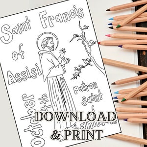 st francis of assisi coloring book