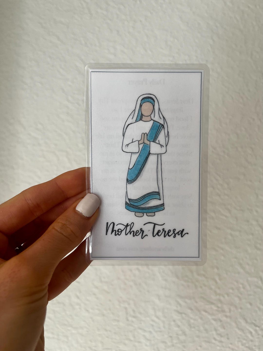 Mother Teresa Prayer Card Saint Mother Teresa Catholic Gift St Teresa ...
