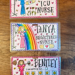 Handmade Custom Medical Badge: Unique Laminated Name Tag - Etsy