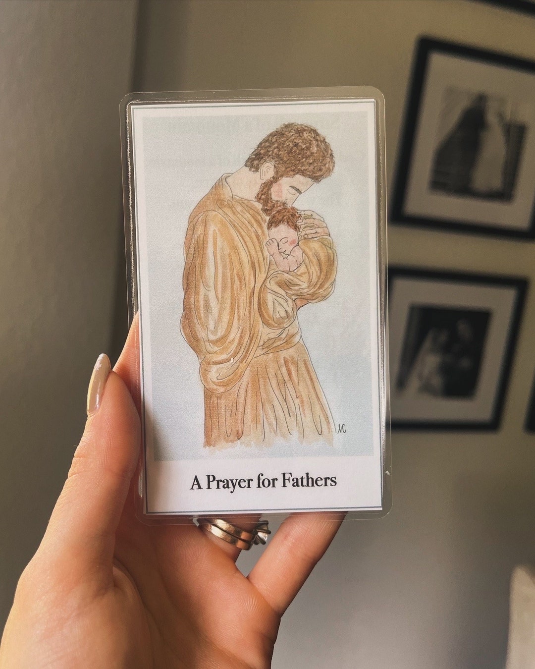 Catholic Father's Day Prayer Card: Saint Joseph Watercolor Art - Etsy