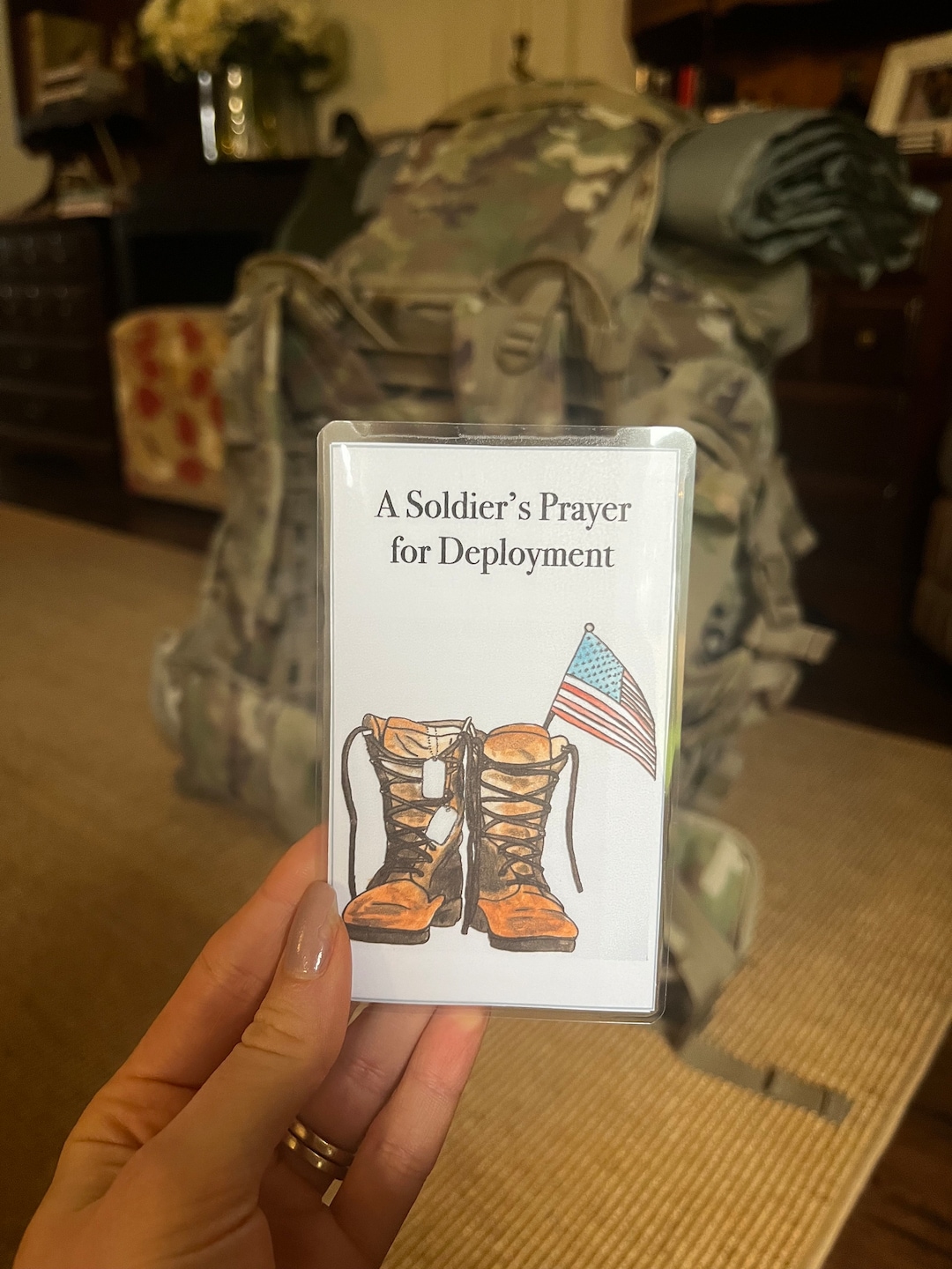 Laminated Soldier's Prayer Card: Deployment Gift for Military Spouse - Etsy