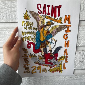 St. Michael Coloring Page: Catholic School Activity (PDF Download - Etsy