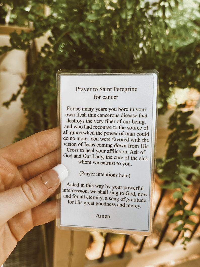Saint Peregrine Prayer Card: Catholic Cancer Support Gift - Etsy