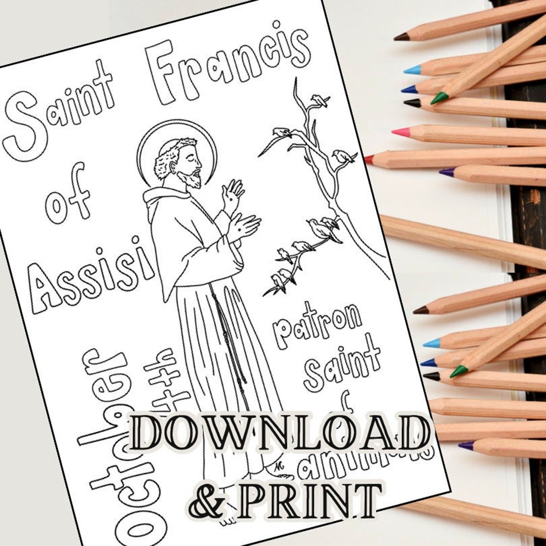 Saint Francis Coloring Page St Francis of Assisi School Activity ...