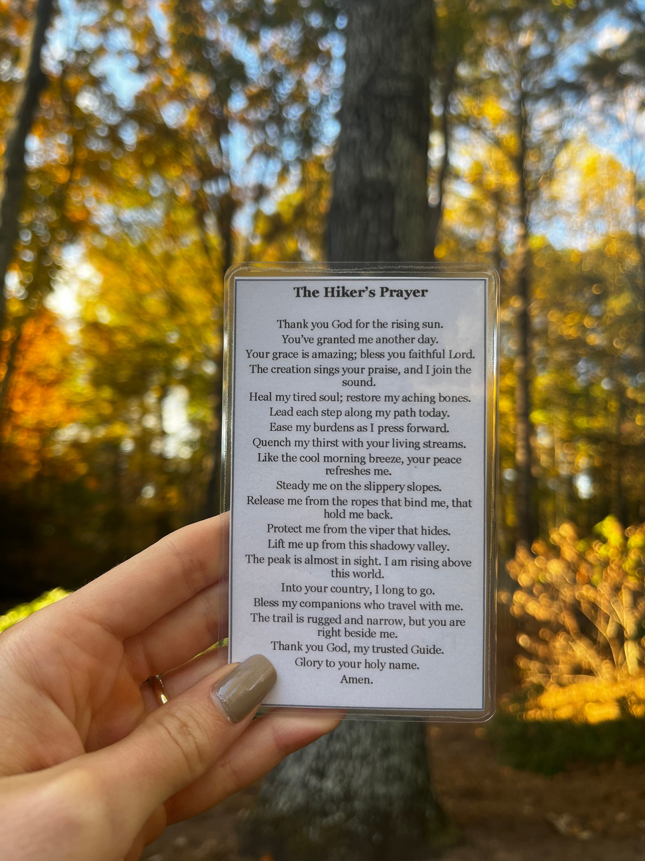 Hiker's Prayer Card: Hand-painted Hiking Boot Art, Christian Gift - Etsy