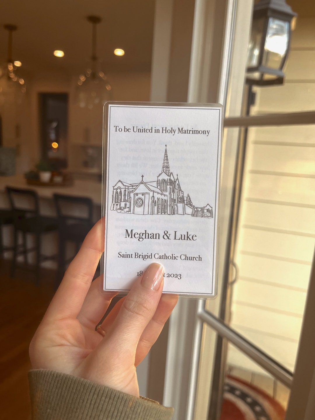 Personalized Church Engagement Invitation: Custom Christian Wedding ...