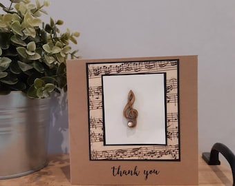 Music Thank You Card | Etsy