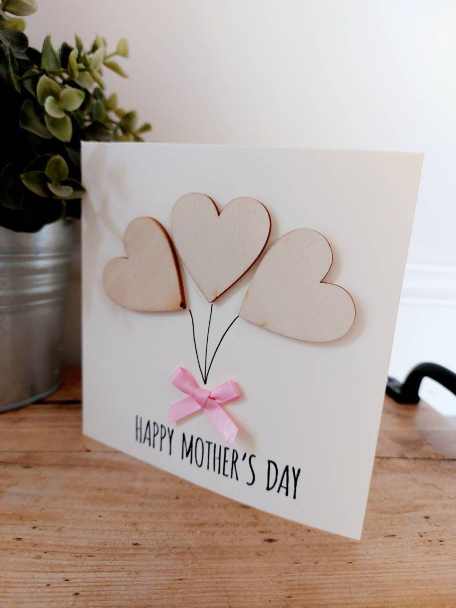 Braille Mothers Day Heart Card. Handmade - Etsy