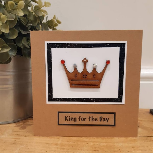 King Crown Birthday Card - Etsy