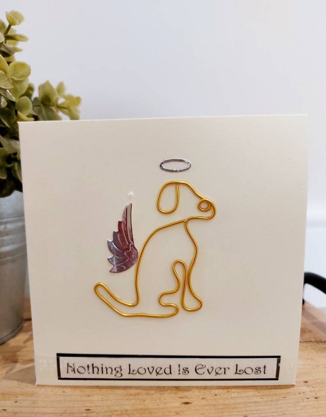 Braille Dog Bereavement Card. Dog Sympathy Card. Personalised and ...