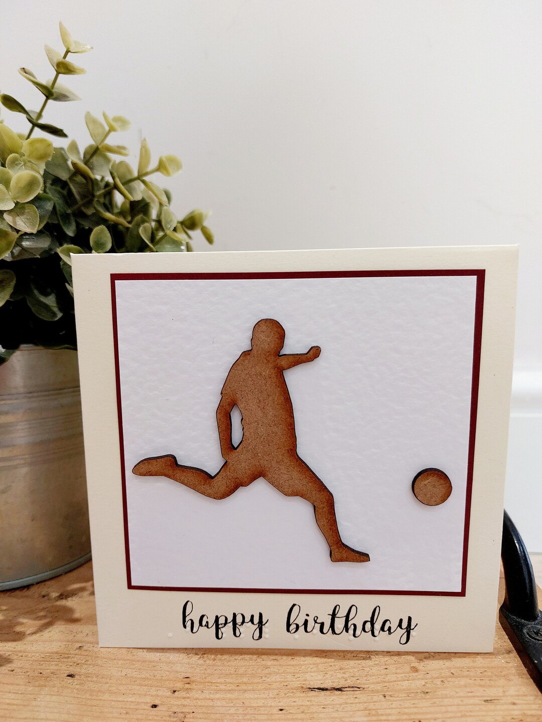 Braille Football Birthday Card. Braille Sports Card. Father's Day ...