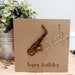 Saxophone Birthday Card. Handmade Music Card. Saxophone Keyring - Etsy