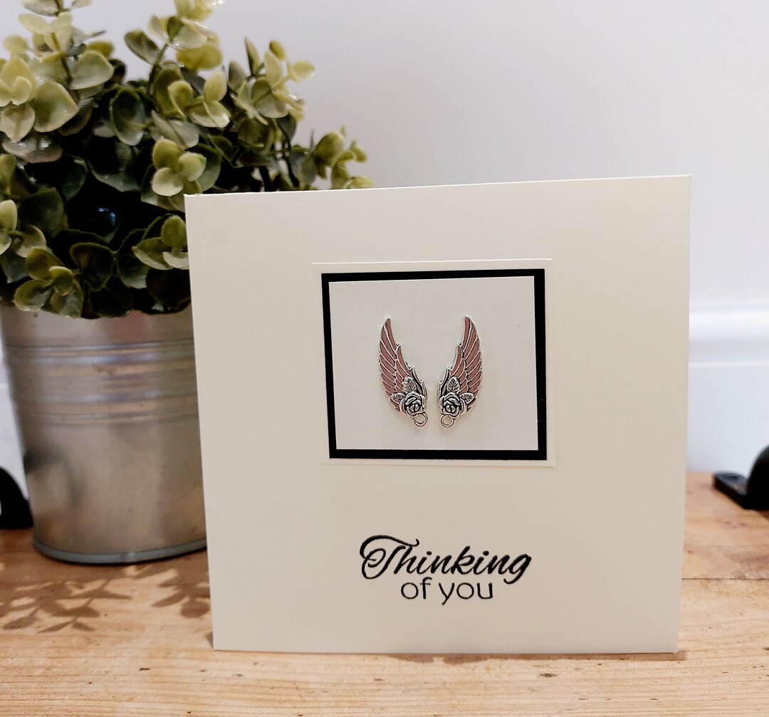 Angel Wings Bereavement Card. Angel Wings Card. Bereavement Braille ...