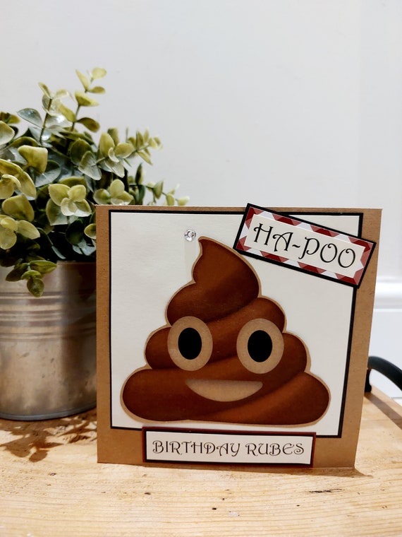 Poop Emoji Personalized Birthday Card