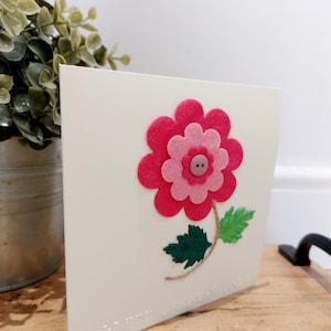 Braille Flower Birthday Card, Scented, Personalized - Etsy