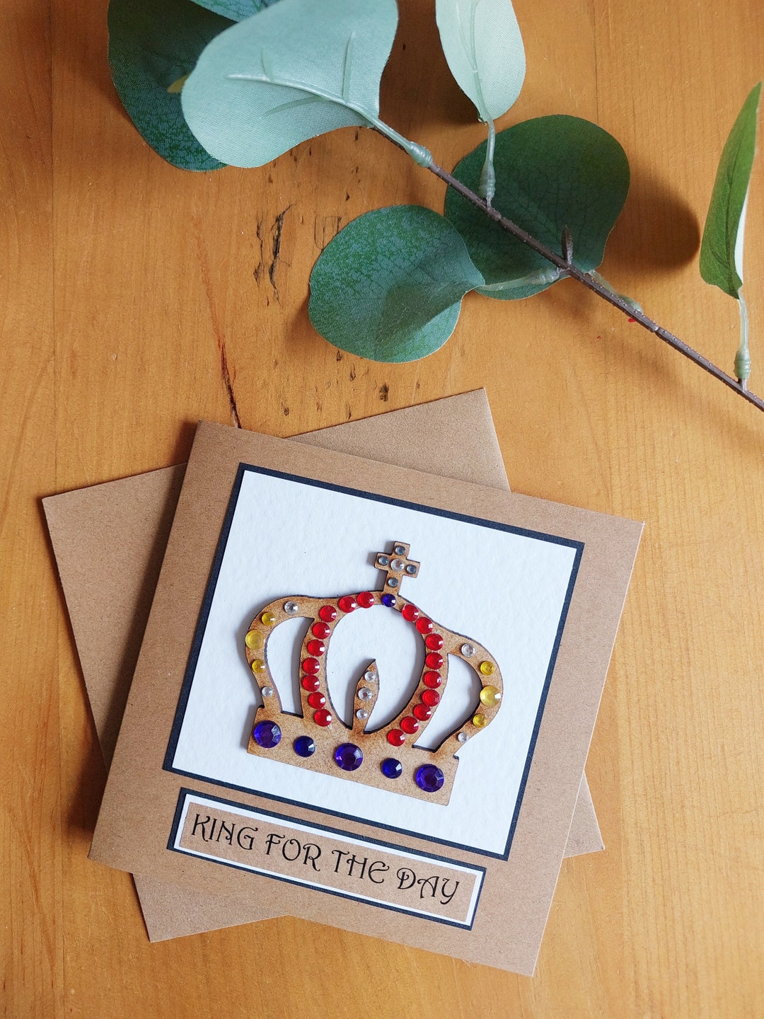 King for the Day Birthday Card: Handmade Braille Royalty Card - Etsy