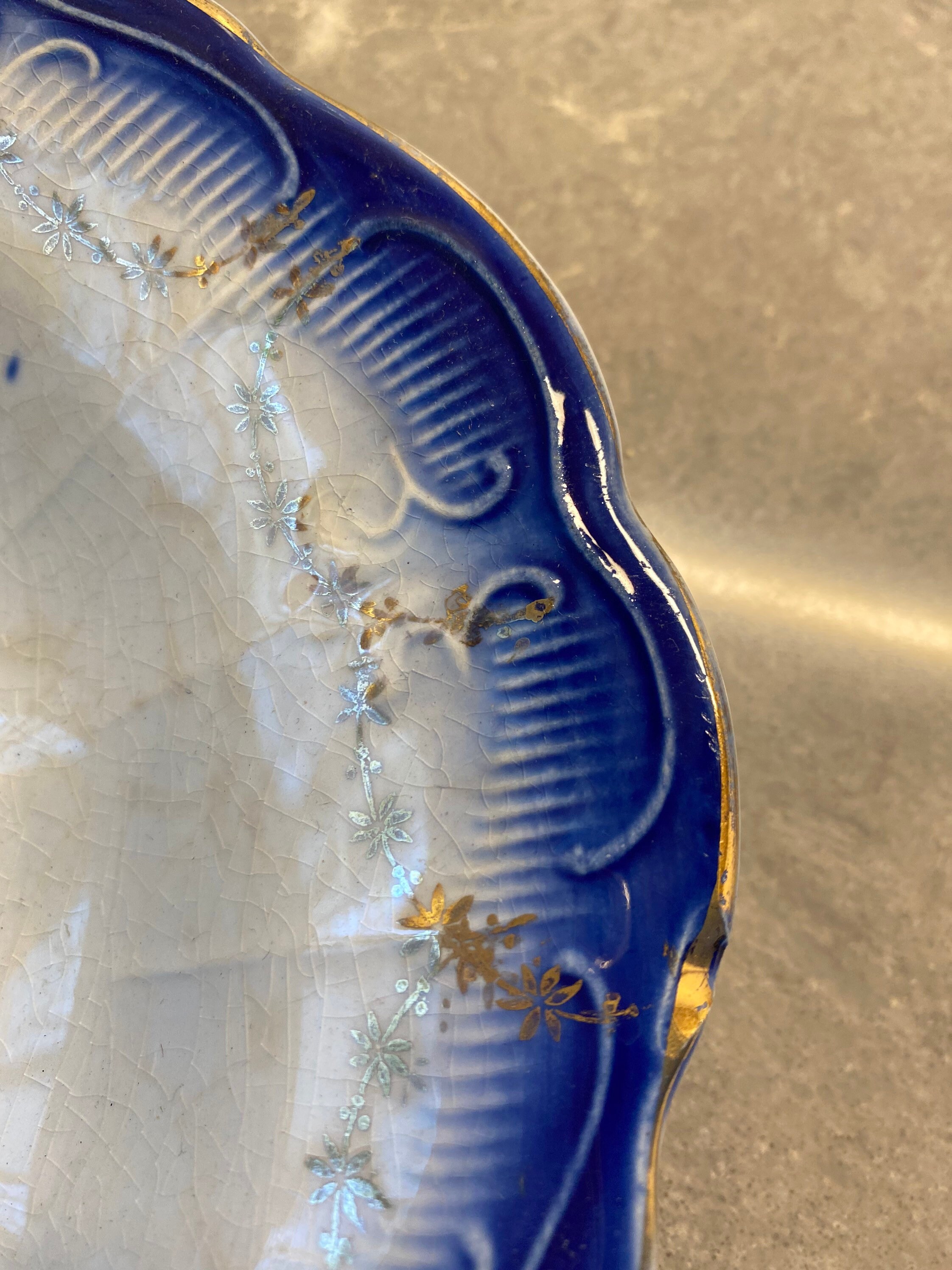 Large Flow Blue Platter - Etsy