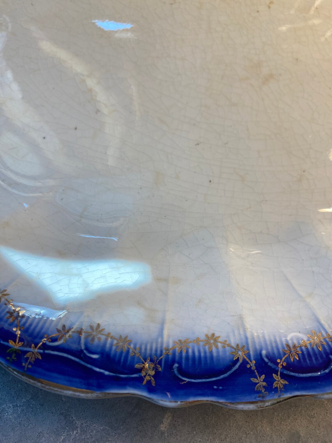Large Flow Blue Platter - Etsy