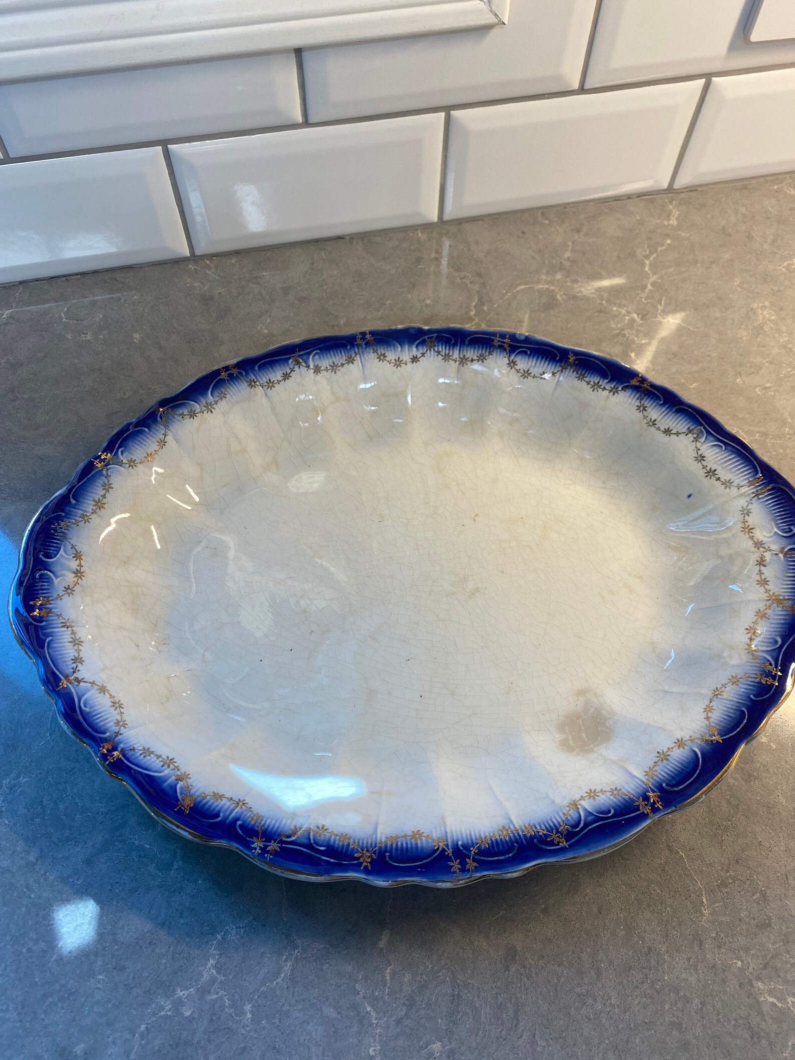 Large Flow Blue Platter - Etsy