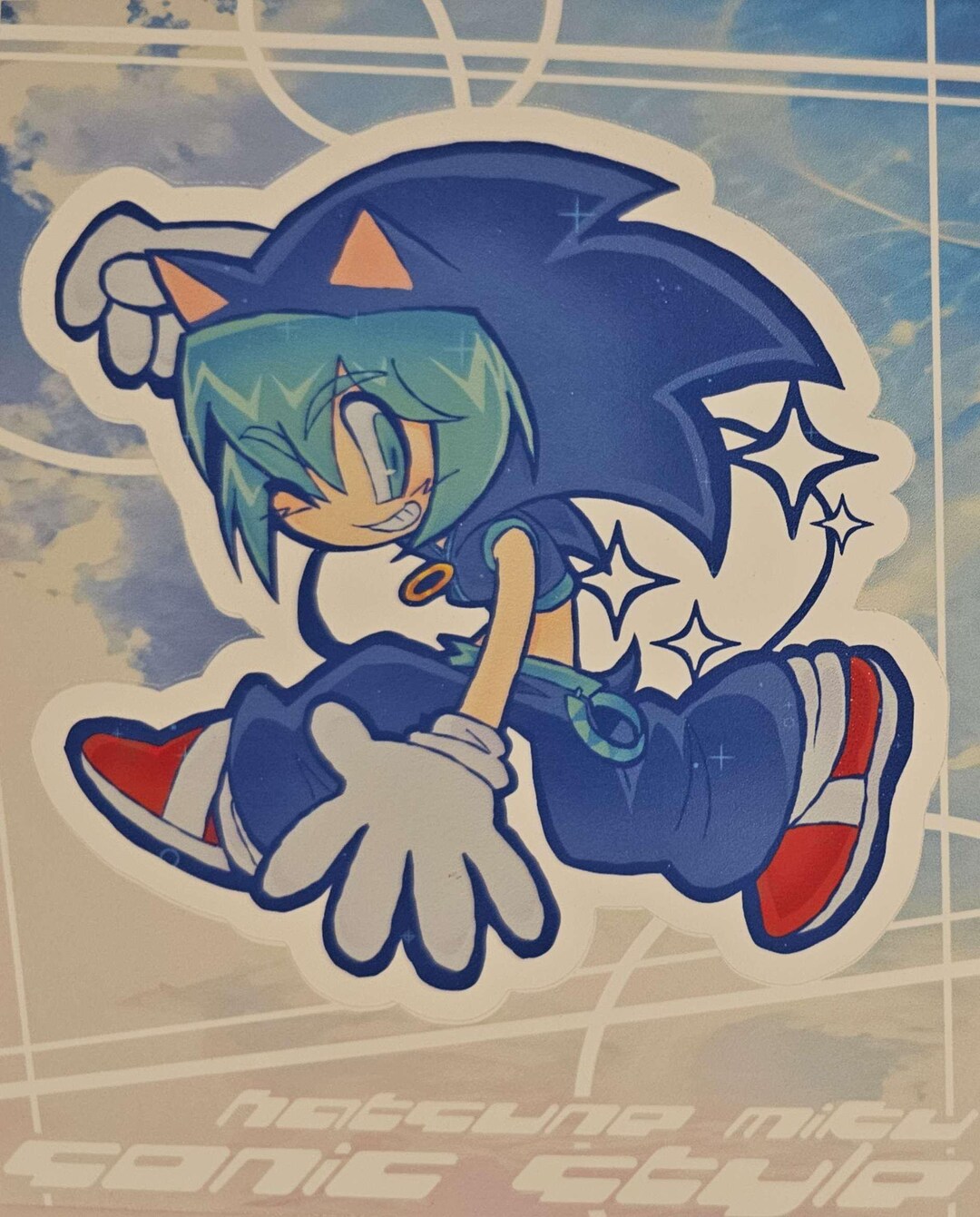 Sonic Style Miku Sticker - Etsy
