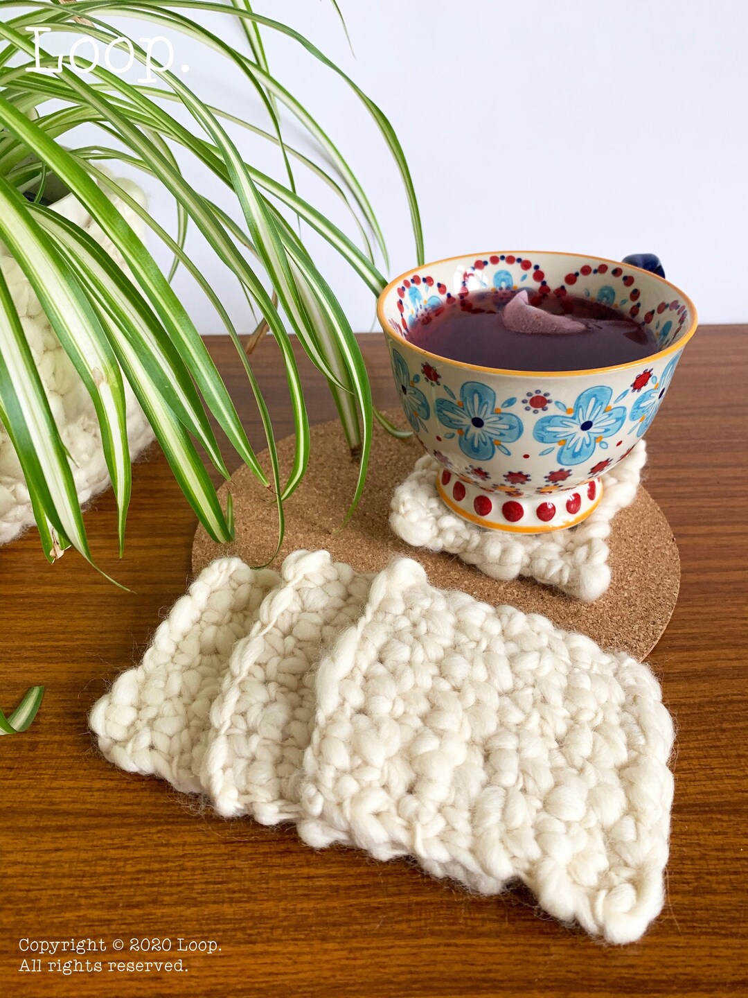 Crochet Square Coasters Crochet Coasters Set Handmade - Etsy