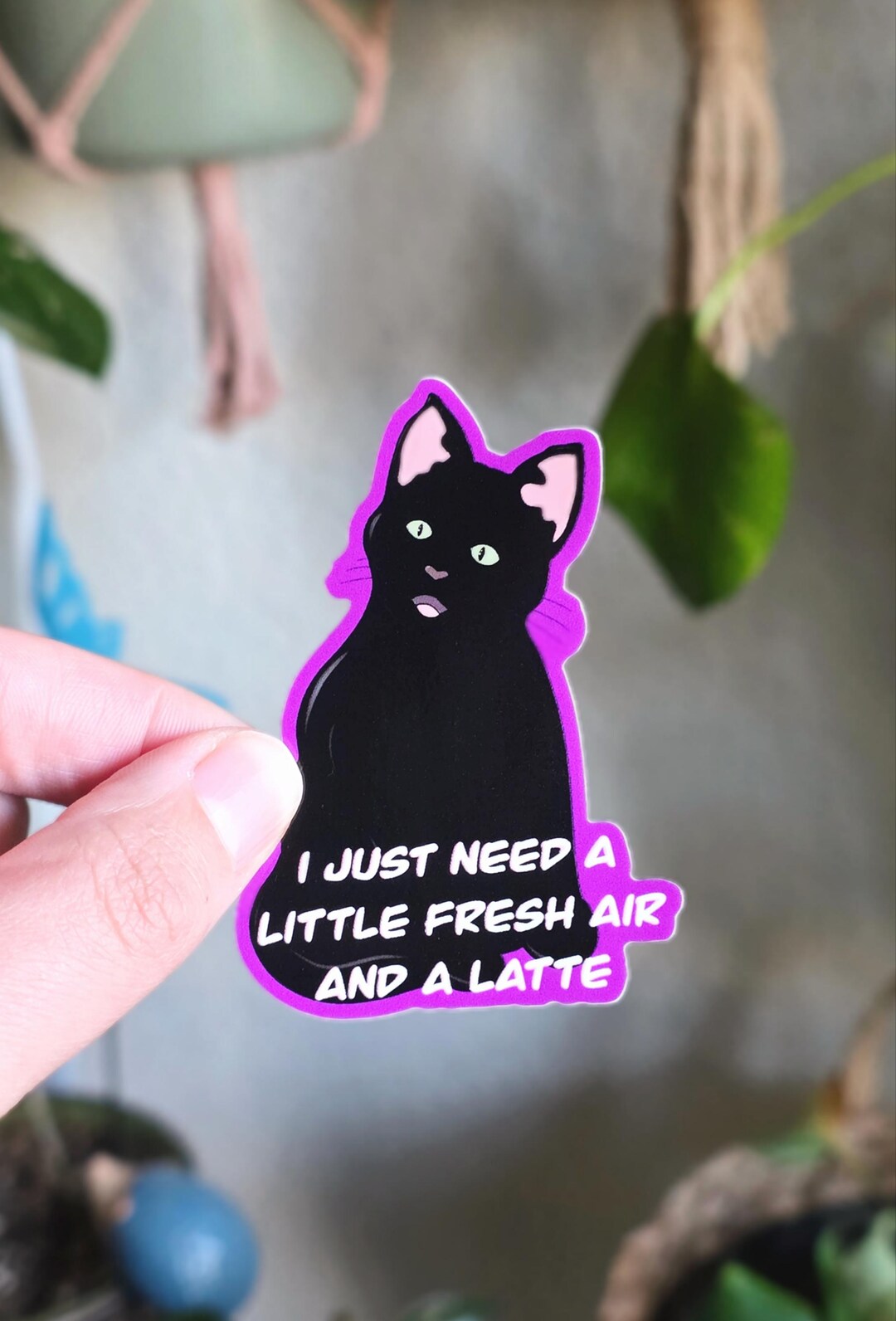 Salem Cat Sticker - Etsy