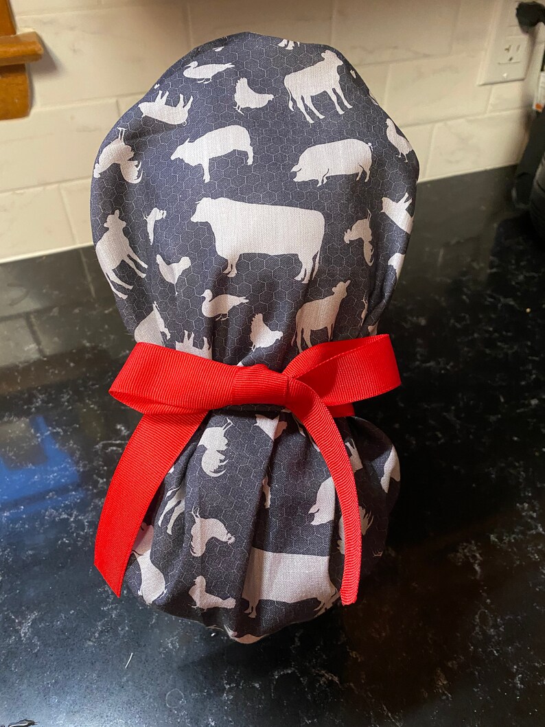 Farm Animal Scrub Cap-scrub Hat-chicken Scrub Hat-women's - Etsy