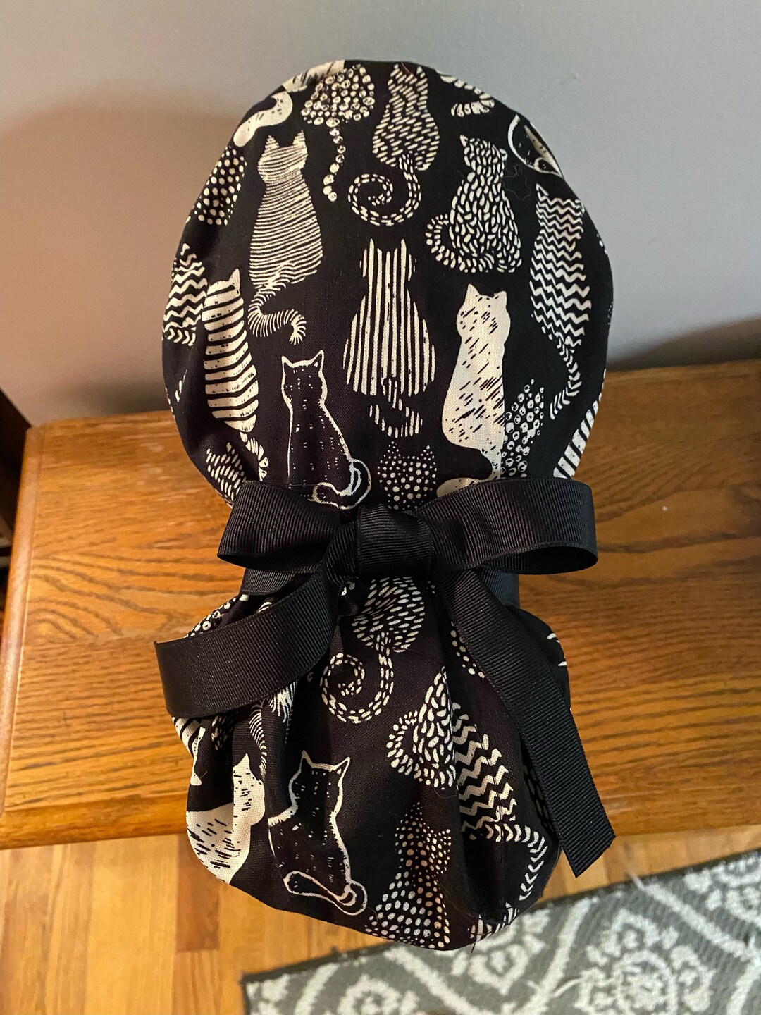 Cat Scrub Cap-cat Scrub Hat-ponytail Scrub Hat-cat Surgical Cap-nursing ...