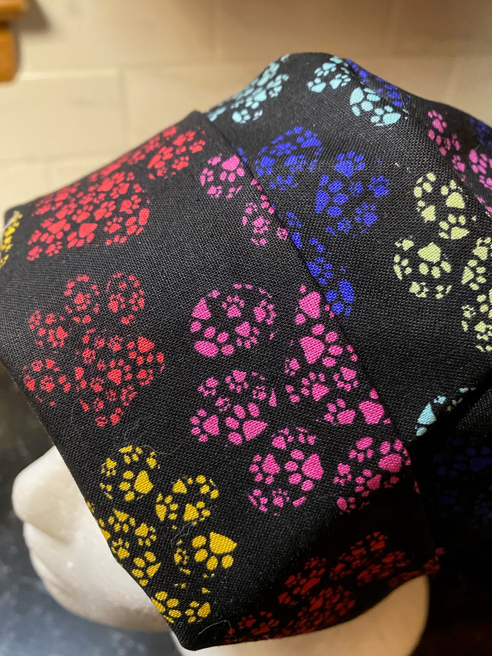Paw Print Scrub Cap-dog Scrub Hat-dog Scrub Cap-fitted Ponytail Scrub ...