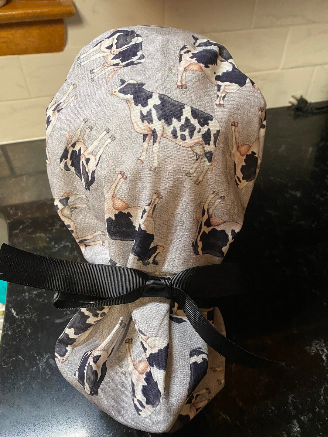 Cow Scrub Hat-cow Scrub Cap -moo Cow Scrub Cap-scrub Cap-women's Scrub ...