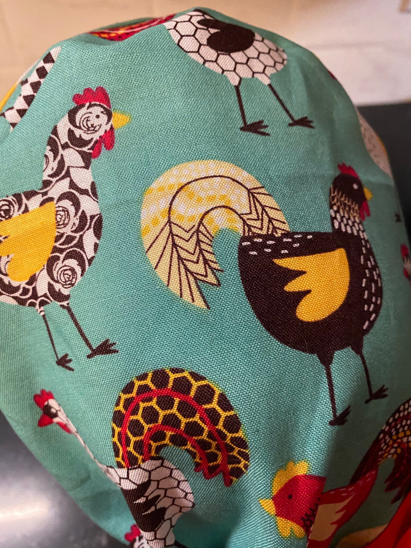 Chicken Ponytail Scrub Hat-scrub Hat Chicken Scrub Hat-scrub - Etsy New ...