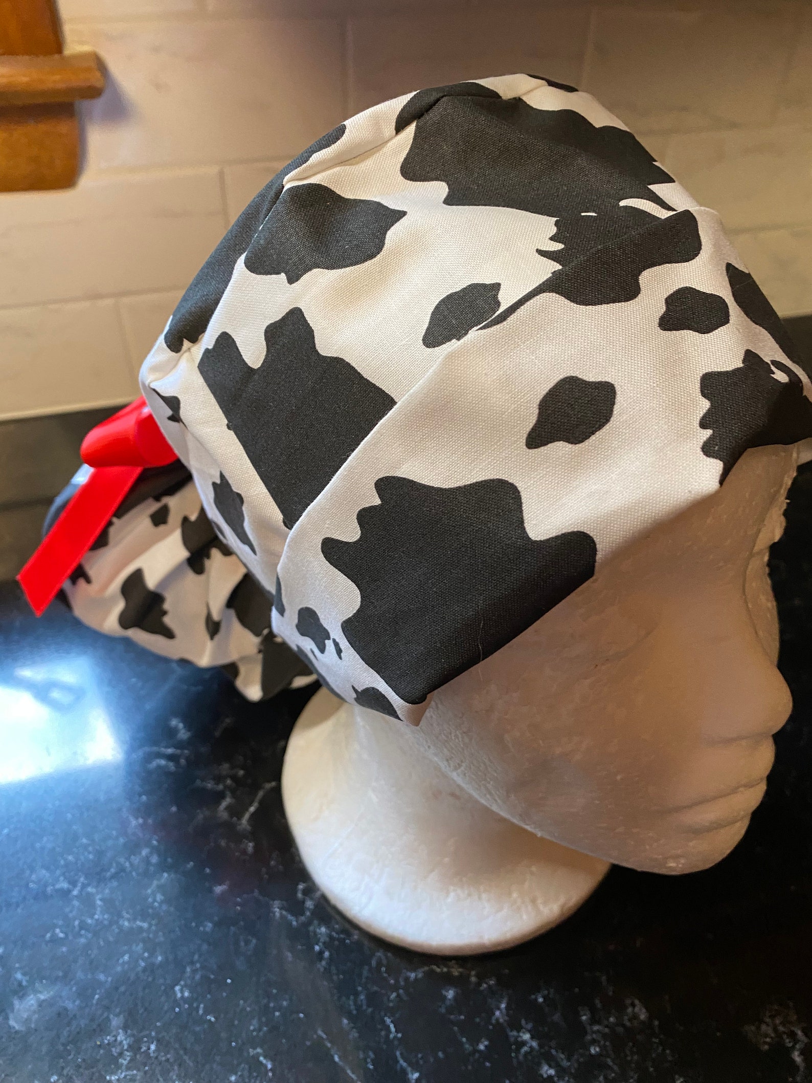 Cow Print Ponytail Scrub Hat-cow Print Scrub Cap-women's - Etsy