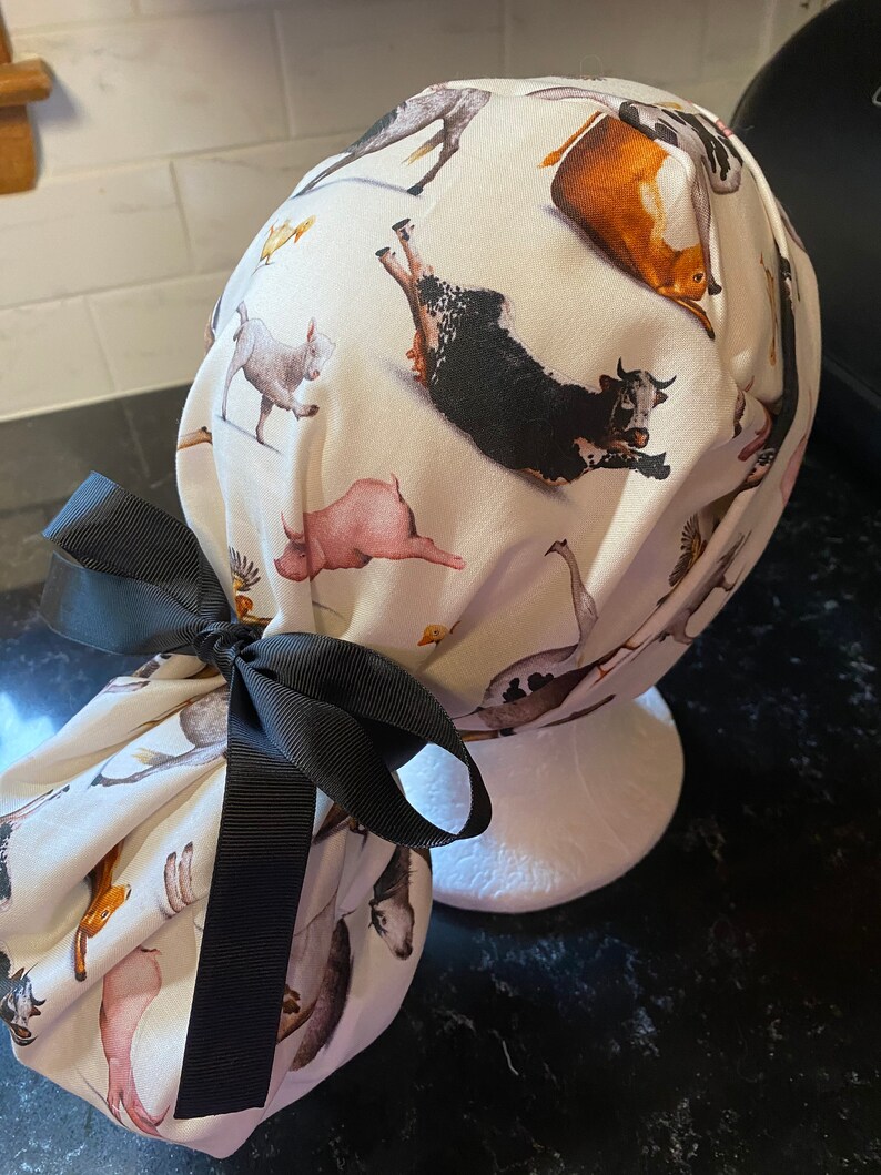 Farm Animal Yoga Scrub Cap Yoga Scrub Hat Chicken Scrub - Etsy