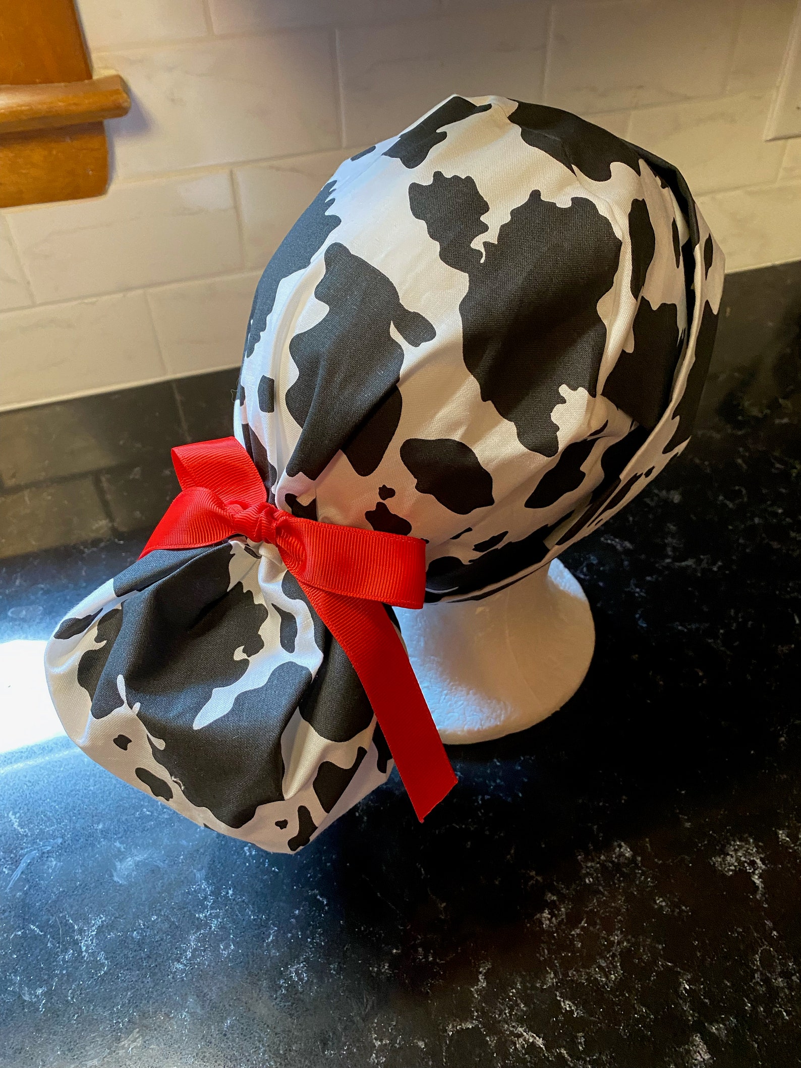 Cow Print Ponytail Scrub Hat-cow Print Scrub Cap-women's - Etsy