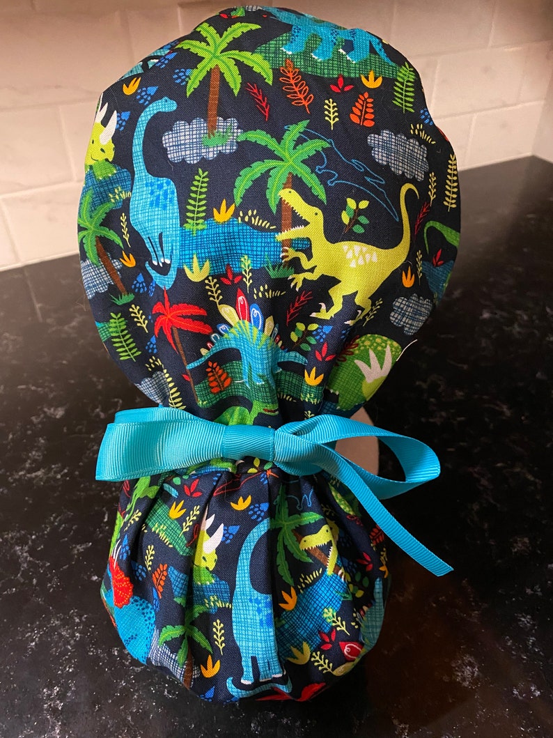 Dinosaur Scrub Hat-dinosaur Scrub Cap- Women's Dinosaur Scrub Cap ...