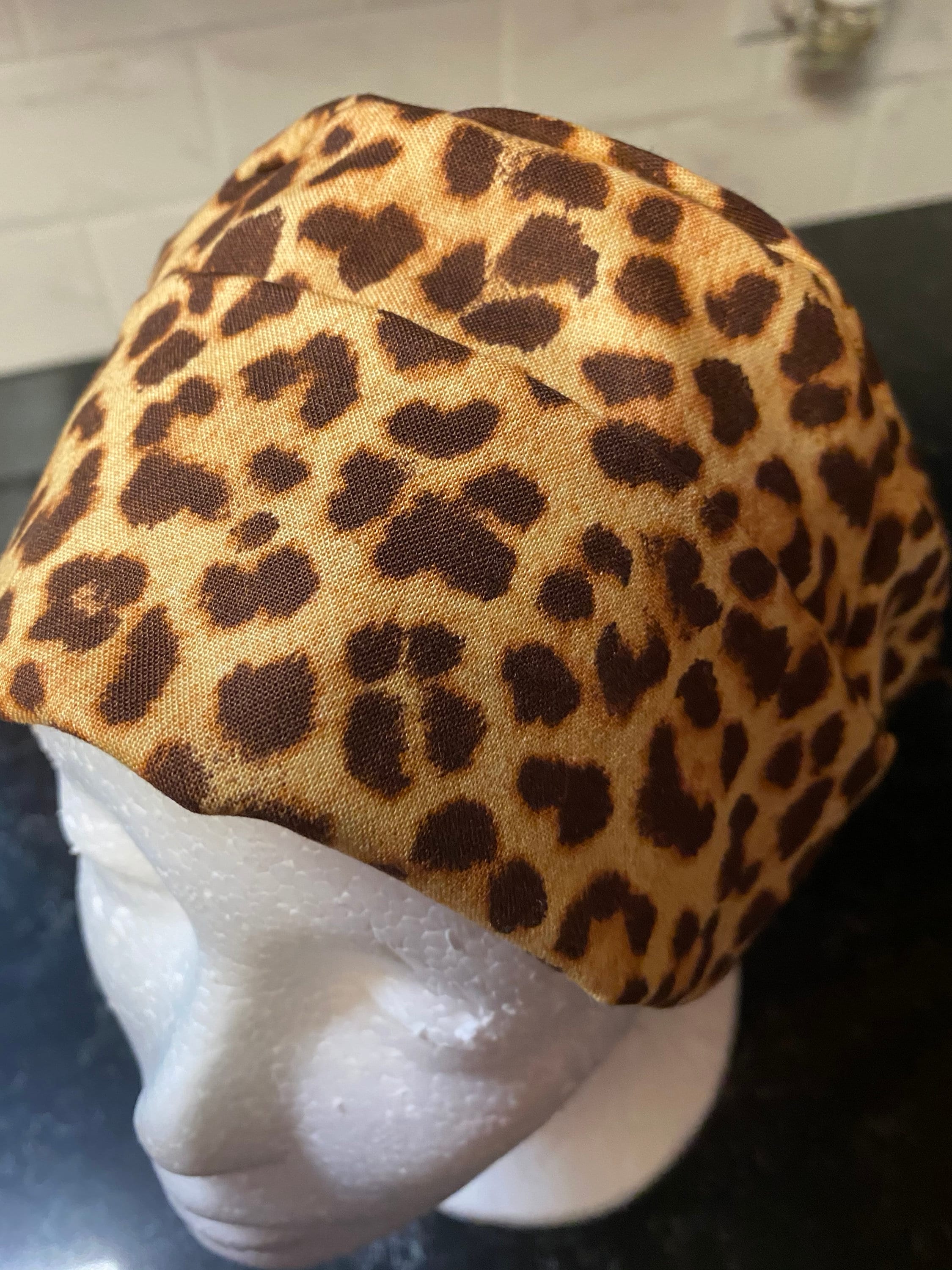 Cheetah Print Scrub Hat-Scrub Hat-Cheetah Print Scrub | Etsy