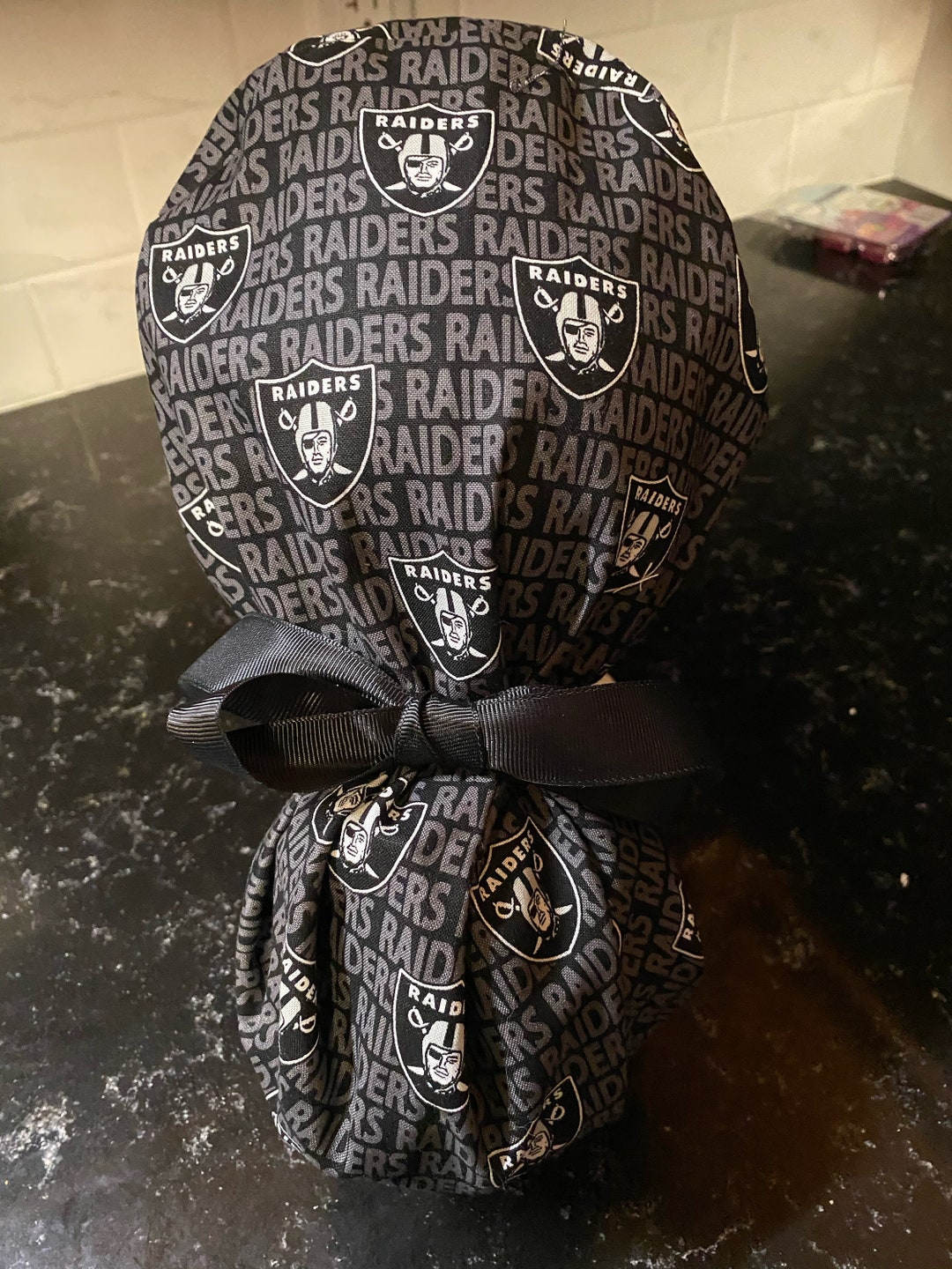 Las Vegas Raiders Scrub Hat Raiders Scrub Cap-nfl - Etsy