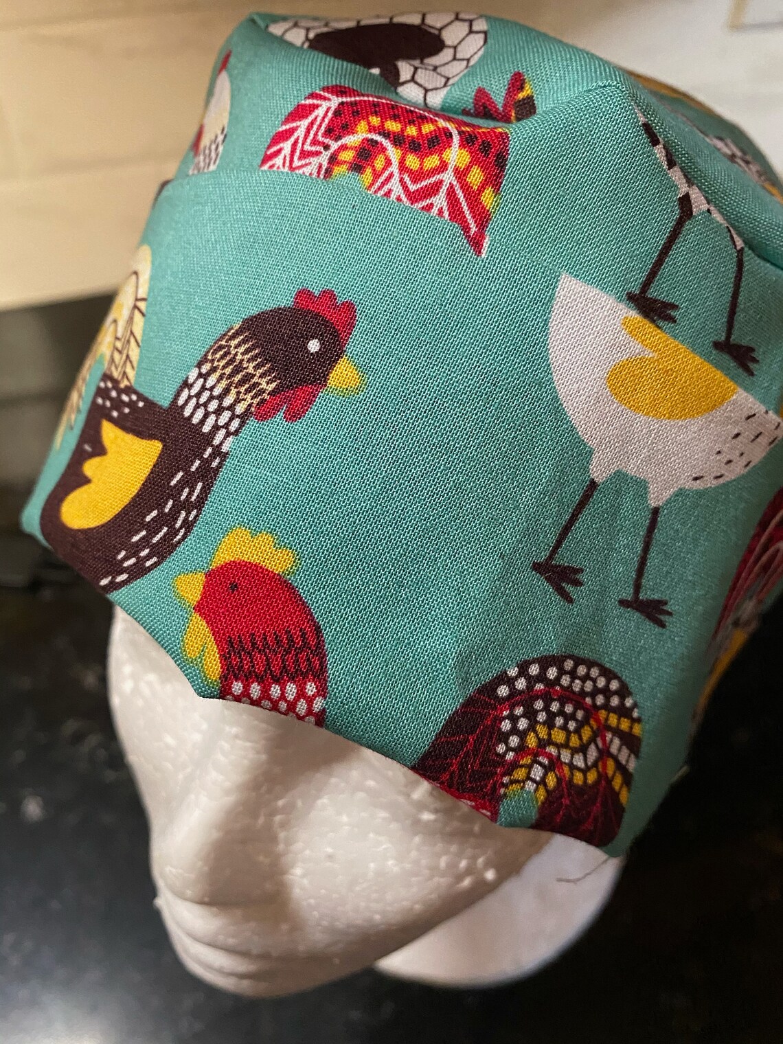 Chicken Ponytail Scrub Hat-scrub Hat- Chicken Scrub Hat-scrub Cap-women ...